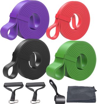 Generico Fitnessbänder für Klimmzüge, rutschfestes Trainingsgerät, Übungsbänder und Trainingsbänder für Aufwärmen, Stärkung, Fitnessstudio, Zuhause, Reisen, Fi