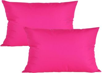 JACK 2er Set 40x60cm Outdoor Kissenhülle Kissenbezug Wasserfest Sitzkissen Lounge Kissen Garten Stuhl Lotus Effekt, Farbe:Pink