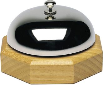 Westmark 63202250 Tisch- und Kellnerglocke, Holz/Metall, mehrfarbig, 9,1 x 9,1 x 5,8 cm