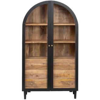 Made In Meubles Vitrine en bois de manguier Paulo