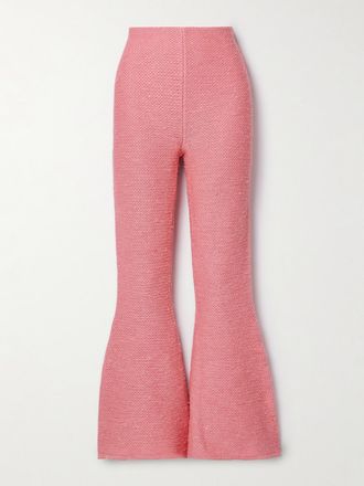 Gabriela Hearst Pantalon Évasé En Cachemire Et Soie Mélangés Karpo - Rose