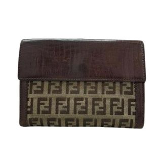 Fendi Portefeuille bifold en cuir Zucca Pre-owned - Femme - Pre-owned - Brun - Taille: ONE Size