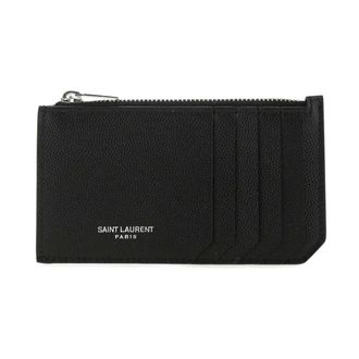 Saint Laurent Fragments Zipped Card Case - - Accessories - Herren - Schwarzk - ONE SIZE