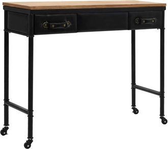 vidaXL Konsolentisch mdf und Tannenholz 100 x 33,5 x 80 cm Vidaxl