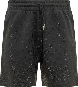 Casablanca Homme, Shorts, Noir, Taille: M Crystal Monogram Sweatshort