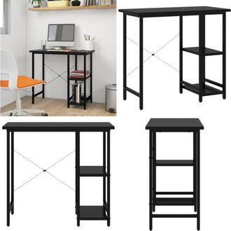 vidaXL Vidaxl - Computertisch Schwarz 80x40x72 cm mdf und Metall - PC-Tisch - Schreibtisch - Bürotisch - Schwarzer Schreibtisch - Moderner Schreibtisch