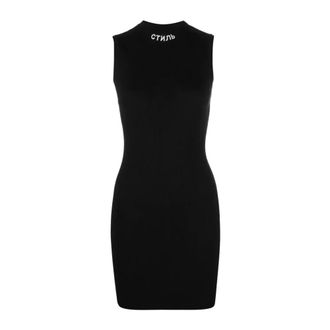 Heron Preston Schwarzes &auml;rmelloses Minikleid - - Dresses - Damen - Schwarzk - XS