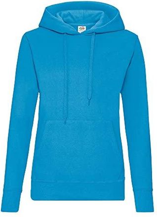 Fruit Of The Loom Sweat-shirt à capuche - Manches Longues - Femme - Bleu - Bleu azur - FR 38 (Taille fabricant: S)