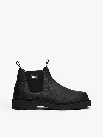 Tommy Hilfiger Bottines Chelsea en cuir effet grain fin