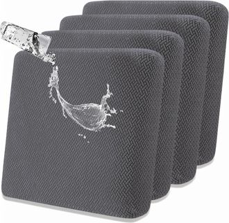 Shanna Stretch Sofa Sitzkissenbezüge rutschfest Sofabezug: 4 Stück Outdoor-Kissenbezüge rutschfeste Magische Sofabezüge Unifarben Patio-Kissen für Gartenmöbe