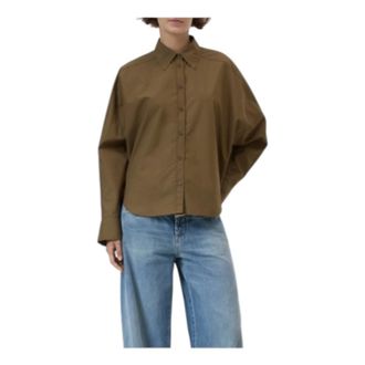 Closed Relaxte Popeline-Bluse - - Blouses & Shirts - Damen - Gr&uuml;n - S