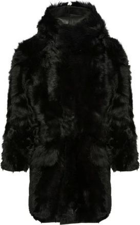 Yves Salomon Homme, Vestes, Noir, Taille: L Faux Fur & Shearling Jacket