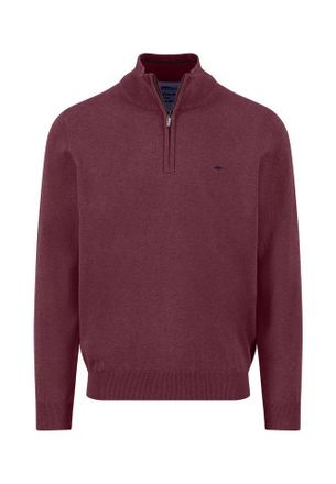 Fynch-Hatton Troyer mit Rei&szlig;verschluss, Regular Fit, unifarben, mit Logo-Stickerei