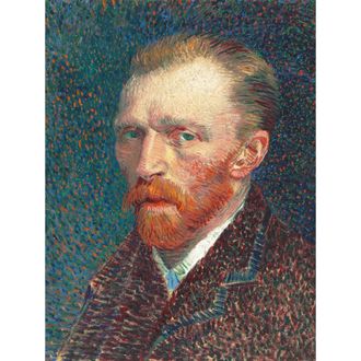 Fine Art Prints Van Gogh 1887 &Ouml;lgem&auml;lde mit Selbstportr&auml;t, gro&szlig;es Wandbild auf Leinwand