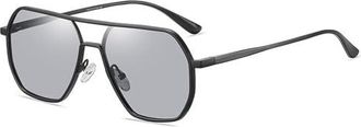Generic Lunettes De Soleil Polaris&eacute;es &Agrave; Monture M&eacute;tallique For Hommes Et Femmes(Gray)