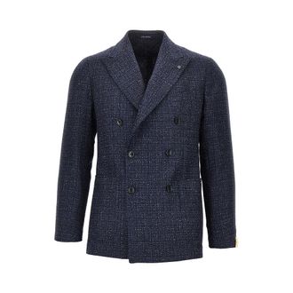 Tagliatore Tweed double-breasted jacket Man 48
