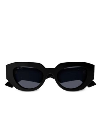 Gucci lunettes de soleil Gene à monture ovale - Noir