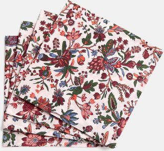 La Redoute Interieurs Lot 4 Serviettes De Table Coton Lavé Imprimé Kali