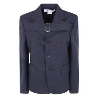 Comme Des Gar&ccedil;ons Wool Thick Gabardine Belt Jacket - - Jackets - Damen - Grau - S