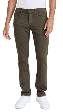Paige Herren Federal Transcend Slim Straight Fit Hose Jeans, River Moss, 48