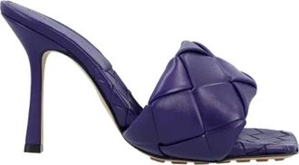 Bottega Veneta Femme, Chaussures, Violet, Taille: 38 1/2 EU Cuir mules-sabots