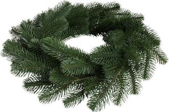 Botanic-Haus künstlicher Tannenkranz Karpaten auf Drahtring, Durchmesser 40 cm, Farbe: dunkelgrün