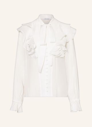 Mrs & Hugs Mrs & Hugs Schluppenbluse Mit Volants weiss