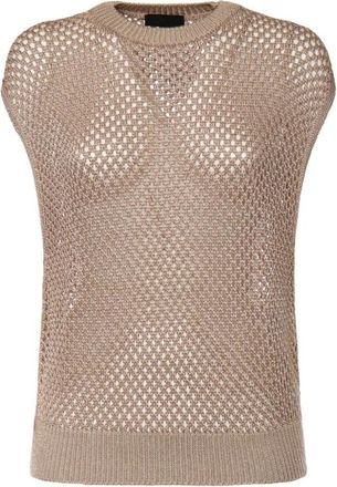 Dondup Femme, Pulls, Beige, Taille: 36 FR Maille ras du cou