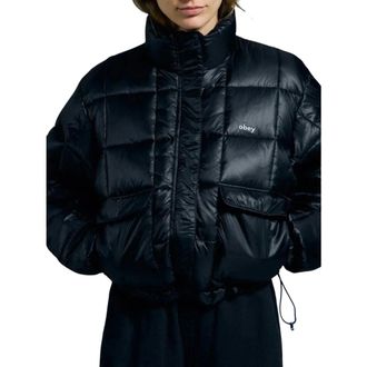 Obey Damen, Jacken, Schwarzk, MGröße