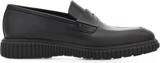 Ferragamo Homme, Chaussures, Noir, Taille: 42 EU Mocassins arrondis