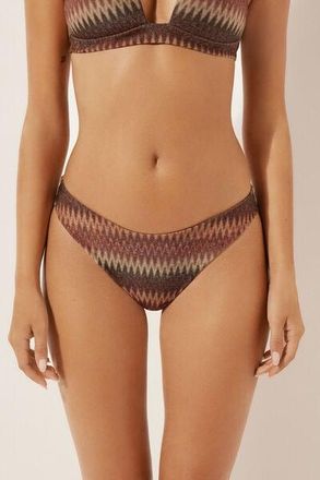 Calzedonia Brazilian-bikinihose Golden Chevron Braun