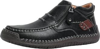 Generic Bottes de conduite en cuir faites &agrave; la main pour homme - Chaussures d&eacute;contract&eacute;es &agrave; enfiler de qualit&eacute; sup&eacute;rieure avec soutien de la vo&ucirc;te plantaire, 