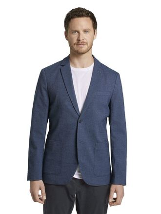 Tom Tailor Herren Fein strukturiertes Sakko 1020228, 24123 - Blazer Structure Blue, 56