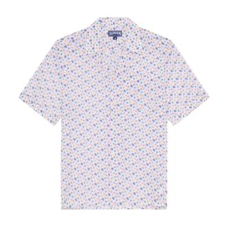 Vilebrequin Cotton Voile Shirt Micro Ronde des Tortues - - Shirts - Herren - Wei&szlig; - 2XL