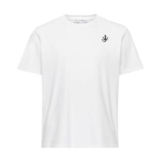 J.W.Anderson Homme, Tops, Blanc, Taille: S Anchor Embroidery T-Shirt
