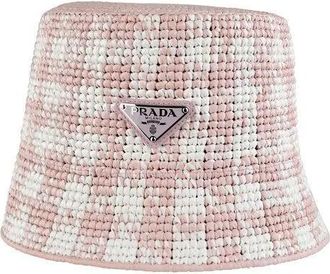 Prada Caps & M&uuml;tzen - Checkered Pink Bob Hat - Gr. M - in Rosa - f&uuml;r Damen