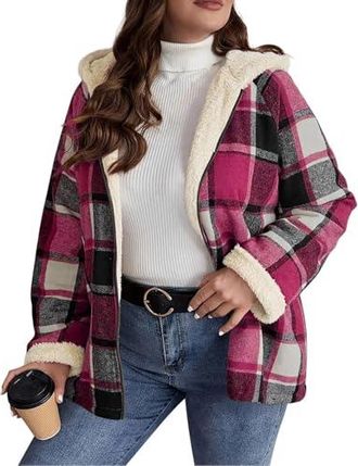 Generic Veste polaire &agrave; manches longues pour femme - Veste polaire &agrave; capuche avec fermeture &eacute;clair int&eacute;grale - Style d&eacute;contract&eacute; et tendance - Manteau dhiver 