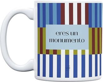 UO Tasse mit Botschaft Du bist ein Denkmal, Geschenk f&uuml;r Paare, originelles Geschenk zum Valentinstag, 350 ml, Keramik