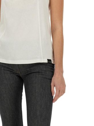 Courr&egrave;ges Logo Cotton T-Shirt - White