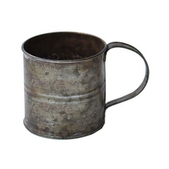 Hemobllo Retro Blumenk&uuml;bel aus Metall Gartendekoration Vintage Eisen Blumenhalter mit Griff Rustikaler Pflanztopf f&uuml;r Zuhause und Garten