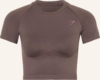 Gymshark Gymshark Cropped-Shirt Lift Seamless braun