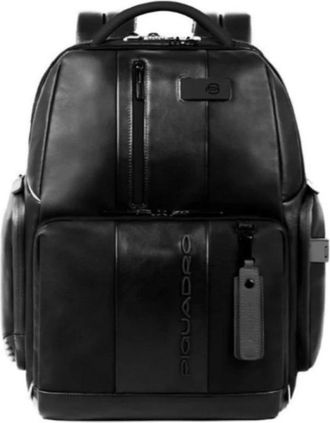 Piquadro Homme, Sacs, Noir, Taille: ONE Size Sac &agrave; dos en cuir