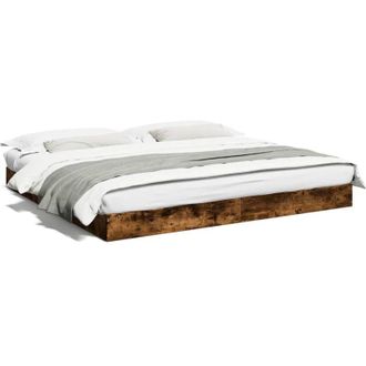 vidaXL Bettgestell ohne Matratze R&auml;uchereiche 180x200 cm Holzwerkstoff Vidaxl