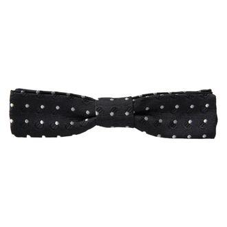 Dolce & Gabbana Polka Dot Seiden Fliege mit verstellbarem Band - - Accessories - Herren - Schwarzk - ONE SIZE