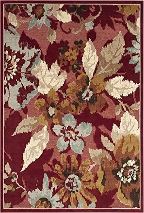 Safavieh Traditionell Teppich für Wohnzimmer, Esszimmer, Schlafzimmer - Paradise Collection, Kurzer Flor, Rot und Multi, 160 X 229 cm