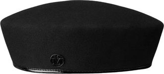 Maison Michel Giulia Schieberm&uuml;tze - - Accessories - Damen - Schwarzk - S