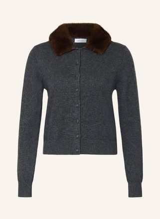 Darling Harbour Darling Harbour Strickjacke Mit Abnehmbarem Kragen grau