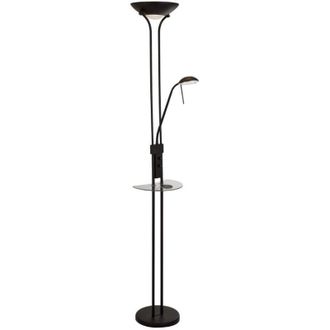 Searchlight Lampadaire &eacute;tag&egrave;re Breeze 18W LED Noir D&eacute;poli