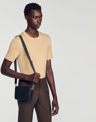 Sandro Petit sac en cuir tress&eacute;