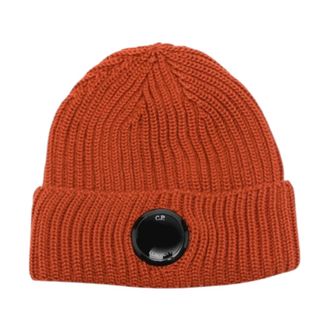 C.P. Company C.p. Company, Homme, Accessoires, Brun, Taille: ONE Size Extrafine Merino Wool Lens Beanie